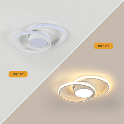 Goeco Modern LED ceiling light Double Round,42W,3000k