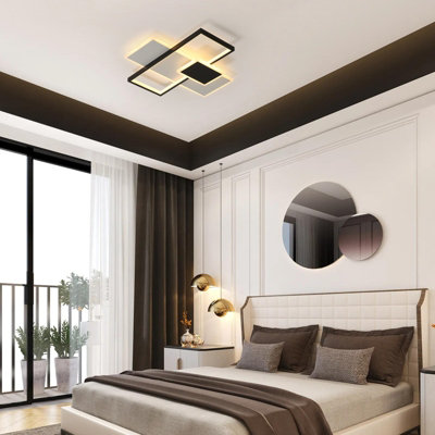 GOECO Rectangular Aluminum LED Ceiling Light Rectangular Diameter 50cm ...