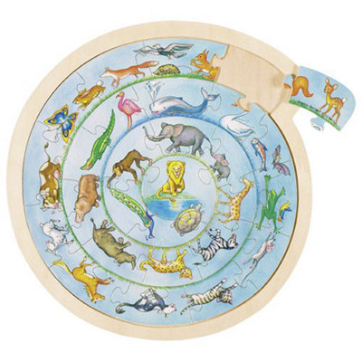 Goki Animal Kingdom Wooden Circle Puzzle | DIY at B&Q