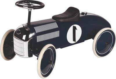 Goki Ride-On Race Car Classic Style - Navy