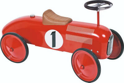 Goki Ride-On Race Car Classic Style - Red | DIY at B&Q