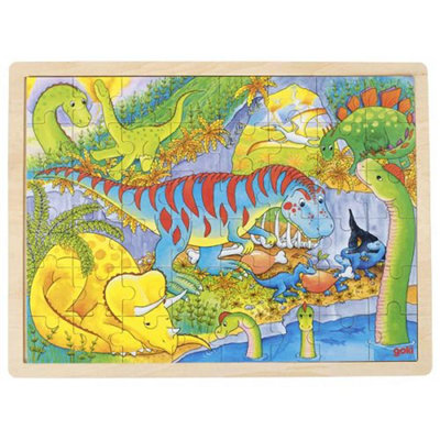 Goki Wooden Dinosaur Puzzle - 48 Pieces