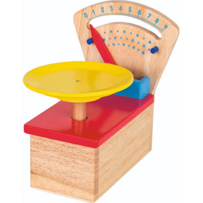Goki Wooden Kitchen Scales Colourful Make-Believe Childrens Imaginative ...