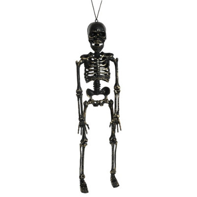 Gold 18" 45cm Hanging Skeleton Prop - Pack of 3