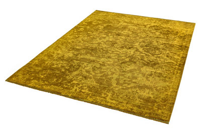 Buy Gold Abstract Luxurious Modern Easy to Clean Abstract Rug For ...