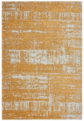 Gold Abstract Modern Easy to clean Rug for Bedroom & Living Room-160cm ...