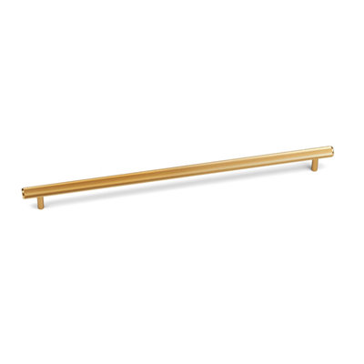 Gold Brass Reeded Grooved Cabinet Handle 320mm Hole Centres | DIY at B&Q