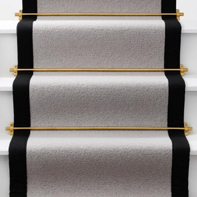 Gold Brass Stair Rod With Knurled Ends - 90cm - SE Home