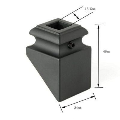 Gold Decorative Angled Collar for 12mm Square Spindles