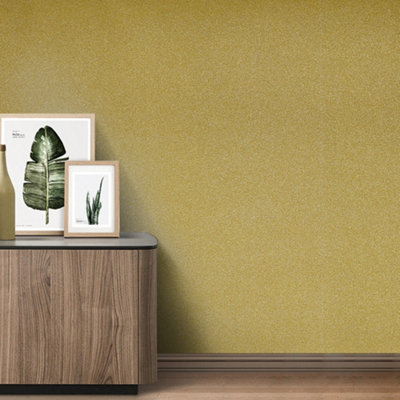 Gold Glitter Effect Self Adhesive Wallpaper Plain PVC Wallpaper Roll ...