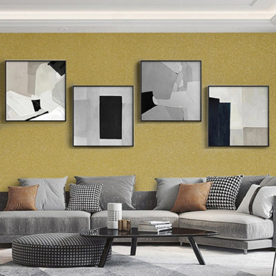 Gold Glitter Effect Self Adhesive Wallpaper Plain PVC Wallpaper Roll ...