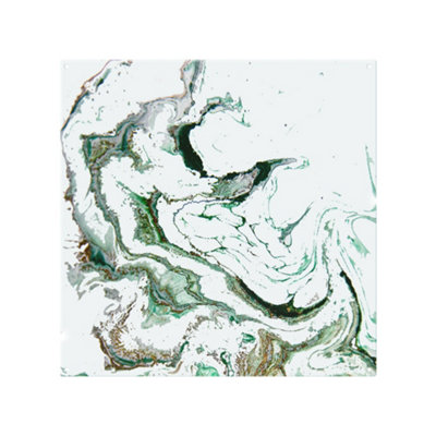 Gold & Green Marble Splash Back designer style