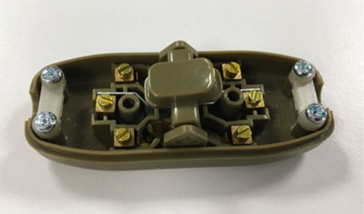 Gold In Line Torpedo Switch 2 or 3 Core Ideal for Table Lamp Rocker Switch