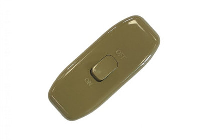 Gold In Line Torpedo Switch 2 or 3 Core Ideal for Table Lamp Rocker Switch