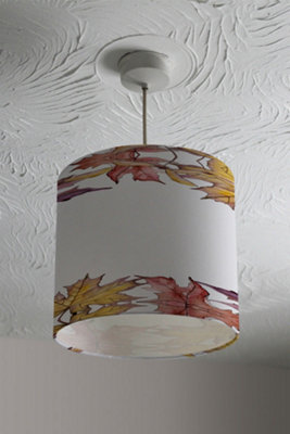 Gold & Purple Leaves (Ceiling & Lamp Shade) / 45cm x 26cm / Lamp Shade