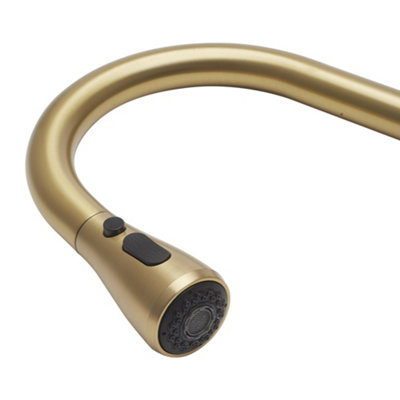 Gold Retractable Commercial Pull out Kitchen Tap Mixer Tap Faucet