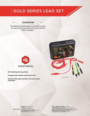 Gold Series Power Probe Lead Set