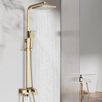 Gold Shower Mixer taps Shower Set Shower System 3-Function with ...