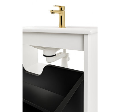 Gold Sink Waste Kit Space Saving Bathroom Slimline Basin Trap Pop Up ...