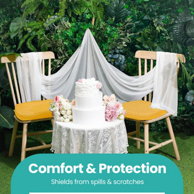 Gold Spandex Chair Pad Cover - Pack of 10
