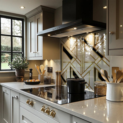 Golden Art Deco Splash Back designer style