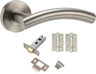 Golden Grace Arched T-Bar Internal Door Handle with Latch and Ball ...