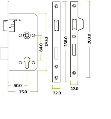 Golden Grace Astrid Dual Chrome Euro Thumbturn Lock Pack
