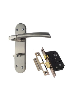 Golden Grace Indiana Dual Backplate Door Handles, Polished/Satin Finish ...