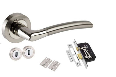 Golden Grace Indiana Style Chrome Internal Door Handles on Rose Dual ...