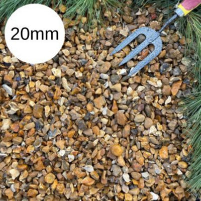 Golden Gravel 20mm Decorative Garden Aggregates Borders Paths Driveways ...