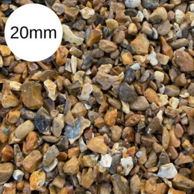 Golden Gravel 20mm Decorative Garden Aggregates Borders Paths Driveways ...