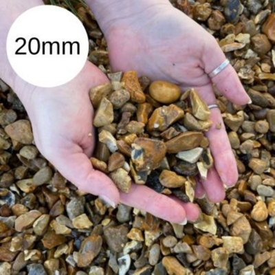 Golden Gravel 20mm Decorative Garden Aggregates Borders Paths Driveways ...