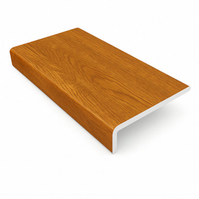 Golden Oak UPVC Window Sill Capping Trim 9mm x 2m 250mm Depth 1 Pack ...
