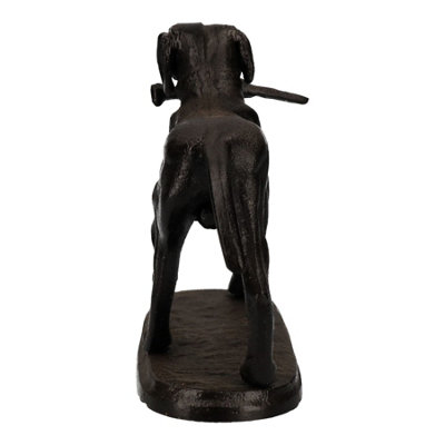 Golden Retrievor Labrador Dog Cast Iron Statue Figure Trophy Fireplace ...