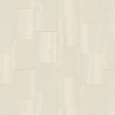 Goliath Kaolin Tile Vinyl by Remland (Light Grey, 1m x 4m)