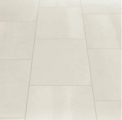 Goliath Kaolin Tile Vinyl by Remland (Light Grey, 2m x 4m)