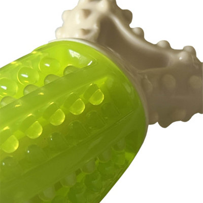 Good Boy Chew Gnaw Bone Dog Toy Green/White (One Size)