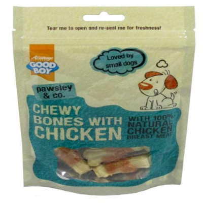 Good Boy Pawsley & Co Chewy Mini Bones With Chicken 80g (Pack of 10)
