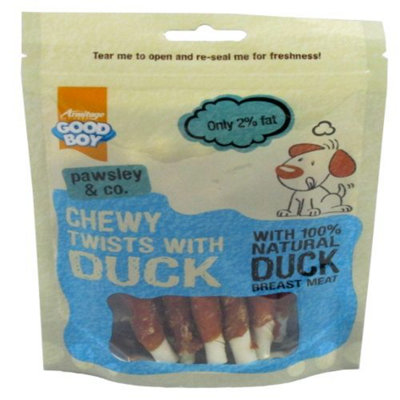 Good Boy Pawsley & Co Chewy Twists With Duck 90g (Pack of 10)
