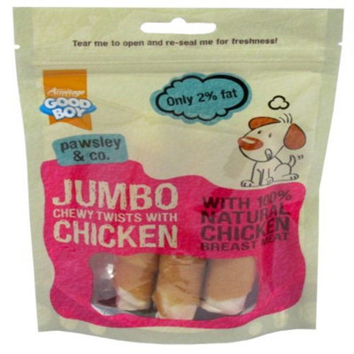 Good Boy Pawsley & Co Jumbo Twisters Chicken 100g (Pack of 12)