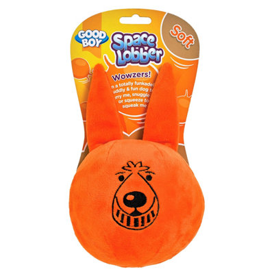 Good Boy Space Lobber Soft Dog Toy Orange (11cm x 7cm)