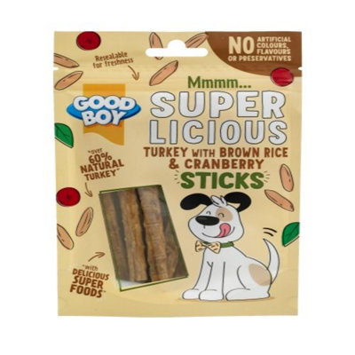 Good Boy Turkey with Brown Rice&Cranberry Sticks 70g x 14