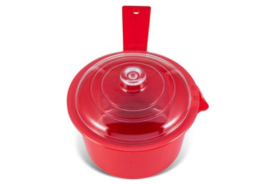 Good2Heat Microwave Cookware Red Round Plastic Pouring Lip Stay Cool ...