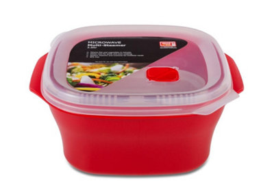 Good2Heat Plus Microwave Cookware Red Square Plastic Dishwasher Safe ...