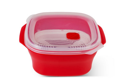 Good2Heat Plus Microwave Cookware Red Square Plastic Dishwasher Safe ...