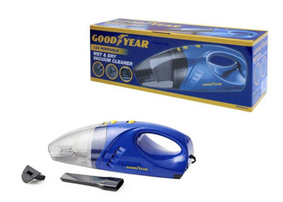 Goodyear 60W 12v Wet and Dry Car Vacuum Cleaner Long Cord Cyclone ...