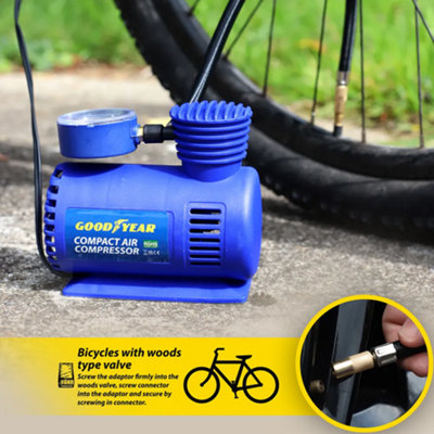 Goodyear Car Tyre Air Compressor Pump Bike Cycle 3m Cord 12V Inflator
