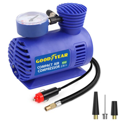 Goodyear Car Tyre Air Compressor Pump Bike Cycle 3m Cord 12V Inflator