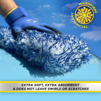 Goodyear Chenille Luxury Wash Sponge Car Wash Microfibre Cleaning Mitt ...