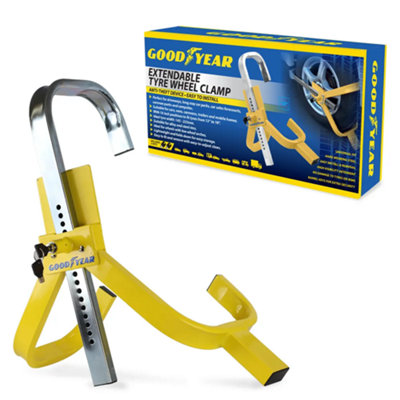Goodyear Extendable Tyre Wheel Clamp 13 to 18 Inch Safety Tamper